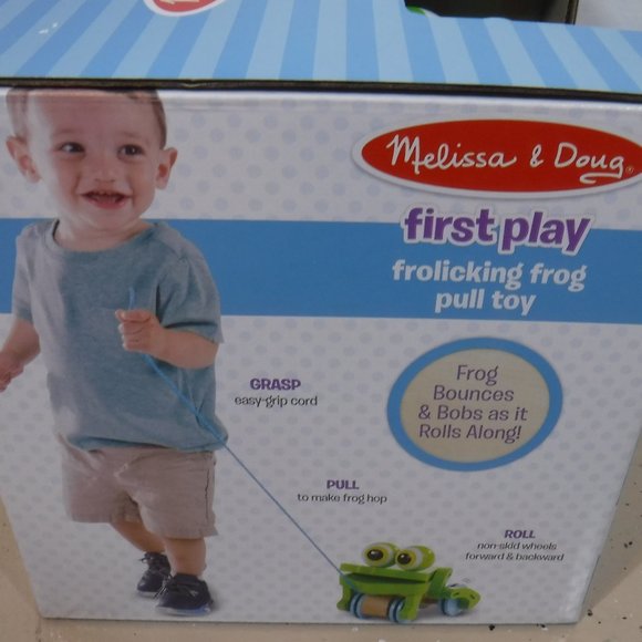 Melissa & Doug | Toys | Melissa Doug First Play Frolicking Frog Pull ...